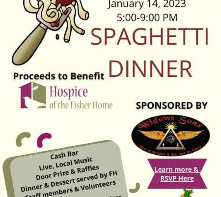 Spaghetti Dinner to benefit Hospice of the Fisher Home | ROCK 102 WAQY
